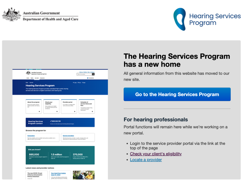 Hearing Service Program – Hearing Help